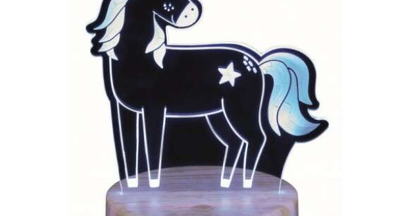 Moses Φωτιστικό 3D LED Unicorn με καλώδιο ή Μπαταρίες USB 18cm ...